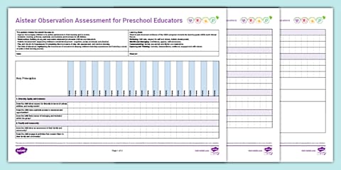 Aistear Observation Template - Twinkl Educational Resource