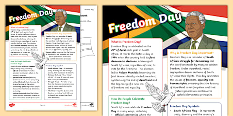 Foundation Phase Life Skills Term 2 Freedom Day Mini Book (CAPS Aligned)