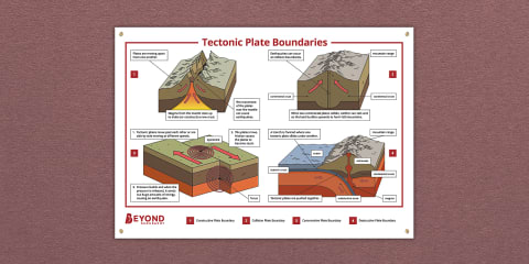 Tectonic Plate Boundaries Graphic Organizer for 6th-8th Grade