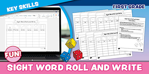 Dolch Sight Words List Roll and Read Mats Pack