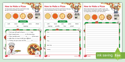 How to Make a Pizza | Procedural Writing | Primary Resources