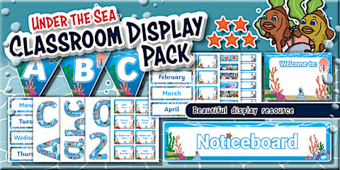 Under the Sea Watercolour | Classroom Display Pack