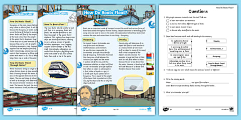Float the Boat Science Experiment (Ages 5 - 7)