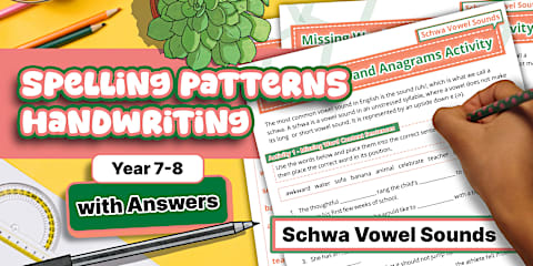 Third Grade Identifying Schwa Words Worksheet