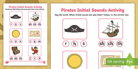Pirates Phase 2 CVC Word Building Activity