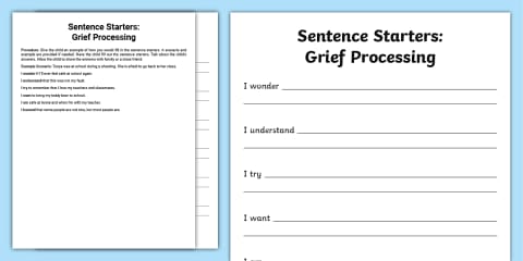 Grief: Letters to Loved Ones Activity