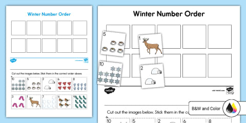 Winter Games Number Match-Up for PreK-K