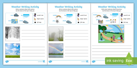 Weather Sentence Construction Worksheet