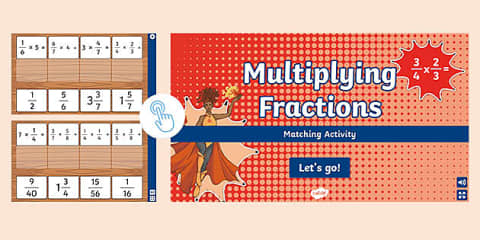 Multiplying Fractions Interactive Press the Button Game