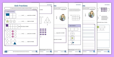 Non-unit Fractions Maths Activity Sheets