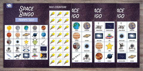 Outer Space Bingo Game