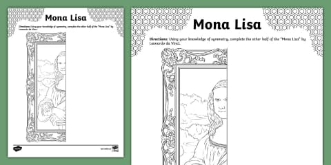Mona Lisa Color by Number Worksheet