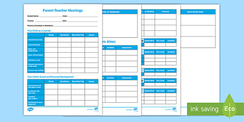 Editable Parent-Teacher Conference Form