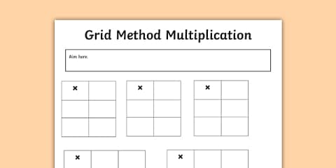 Grid Method Multiplication Worksheets - Maths Resources