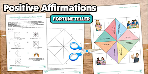 Positive Affirmations Self-Portrait Draw and Stick Activity