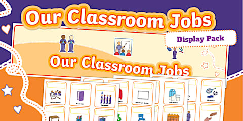 Retro-Themed Classroom Jobs Display Poster