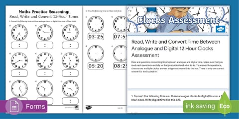 Working with Time: 12-Hour and 24-Hour Clocks (Ages 7 - 8)
