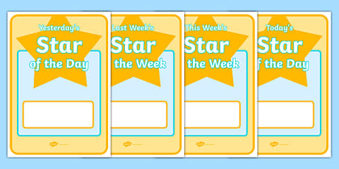 Star of the Day Certificate