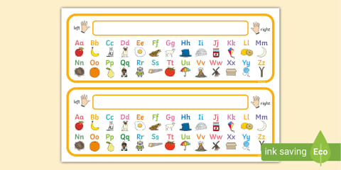 Alphabet and Number Line Desk Strip Desk Mat