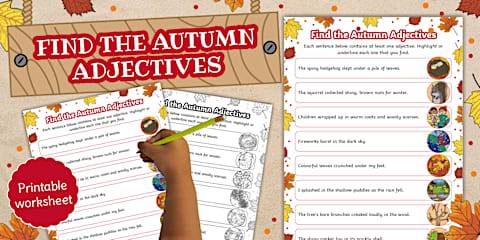 Autumn Find the Verbs Worksheet