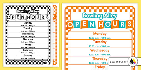 Bowling Alley Dramatic Play Cutouts