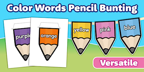 Color Words on Crayons Cutouts