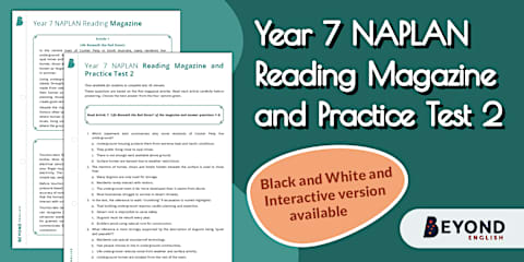 Year 7 NAPLAN Style Language Conventions Practice Test 4
