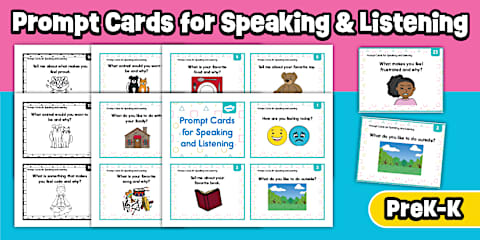Oral Language Picture Cards for Speaking and Listening for PreK-K