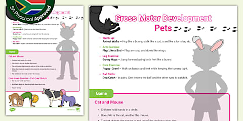 Roll and Exercise Gross Motor Activity Dice