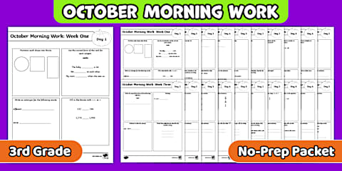 Third Grade February Morning Work Pack