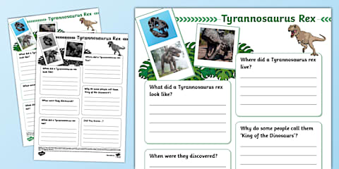 Dinosaur Fact File Template
