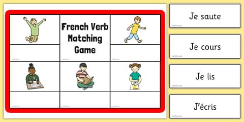 Basic Questions Matching Card Game French