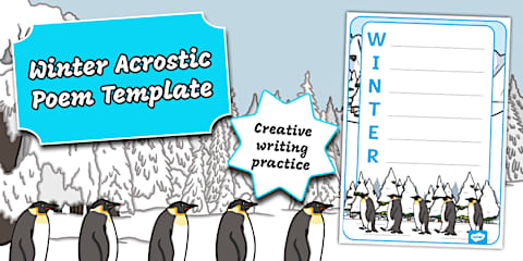 Winter Poem Writing Template