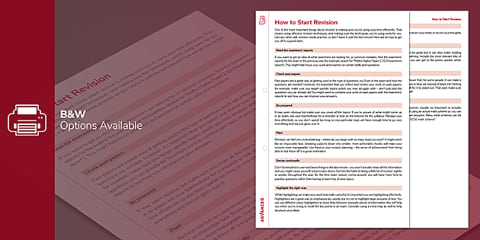 How to Revise Top Tips Display Poster