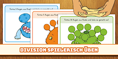 Gerechtes Teilen - Challenge-Karten zur Division