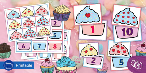 Love Heart Number Matching Activity