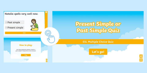 Simple Past and Simple Present Tense SPaG Pairs Game - KS2 Revision