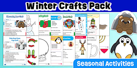 Winter Literacy Activity Pack for PreK-K