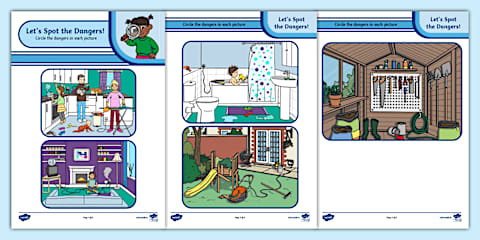 Dangers in the Bathroom Worksheet