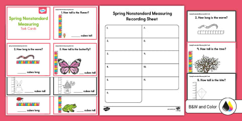 Kindergarten Measuring Dinosaurs With Blocks Math Center Activity Pack