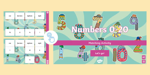 Numbers and Words to 20 Interactive Matching Activity