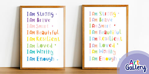 Growth Mindset Muted Rainbow-Themed Inspirational Posters Pack