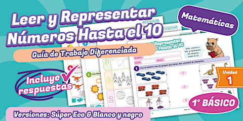 Guía de trabajo: Emparejar números con su representación en base 10