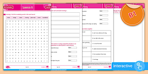 ESL Curriculum Level 10, Lesson 2 Interactive Activity Sheet