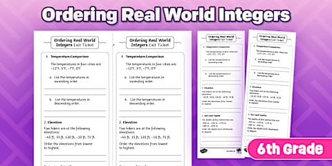 Sixth Grade Compare and Order Rational Numbers Crack the Code