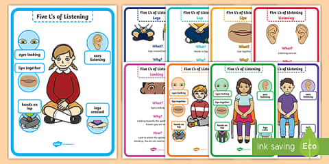 Give Me 5 Display Poster - How to Teach Active Listening