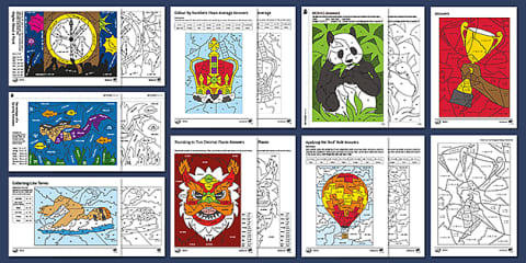 Maths Colour By Numbers Printable Pack - EYLF - Maths