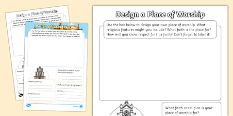 Places of Worship Sorting Activity