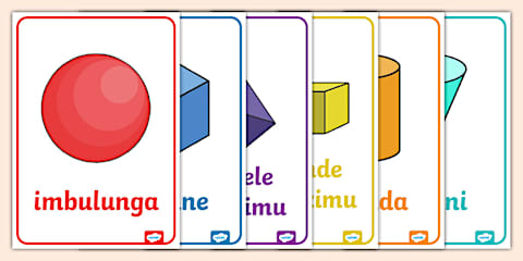 Izimo - 2D Shape Posters With Everyday Examples isiZulu