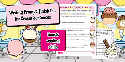 Randomize and Write Sentences Template